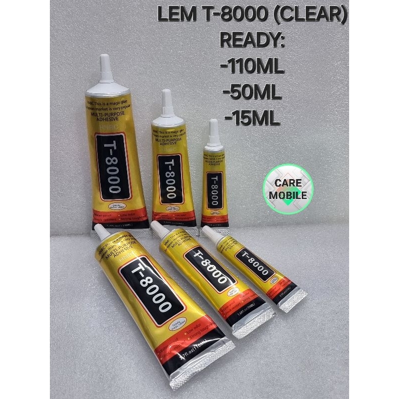 Jual LEM T-8000 (CLEAR) 110ML/50ML/15ML | Shopee Indonesia