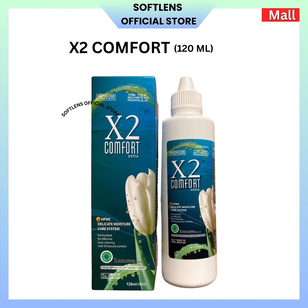 Jual Cairan Softlens X2 Comfort 120 ML Exp 2028 | Shopee Indonesia