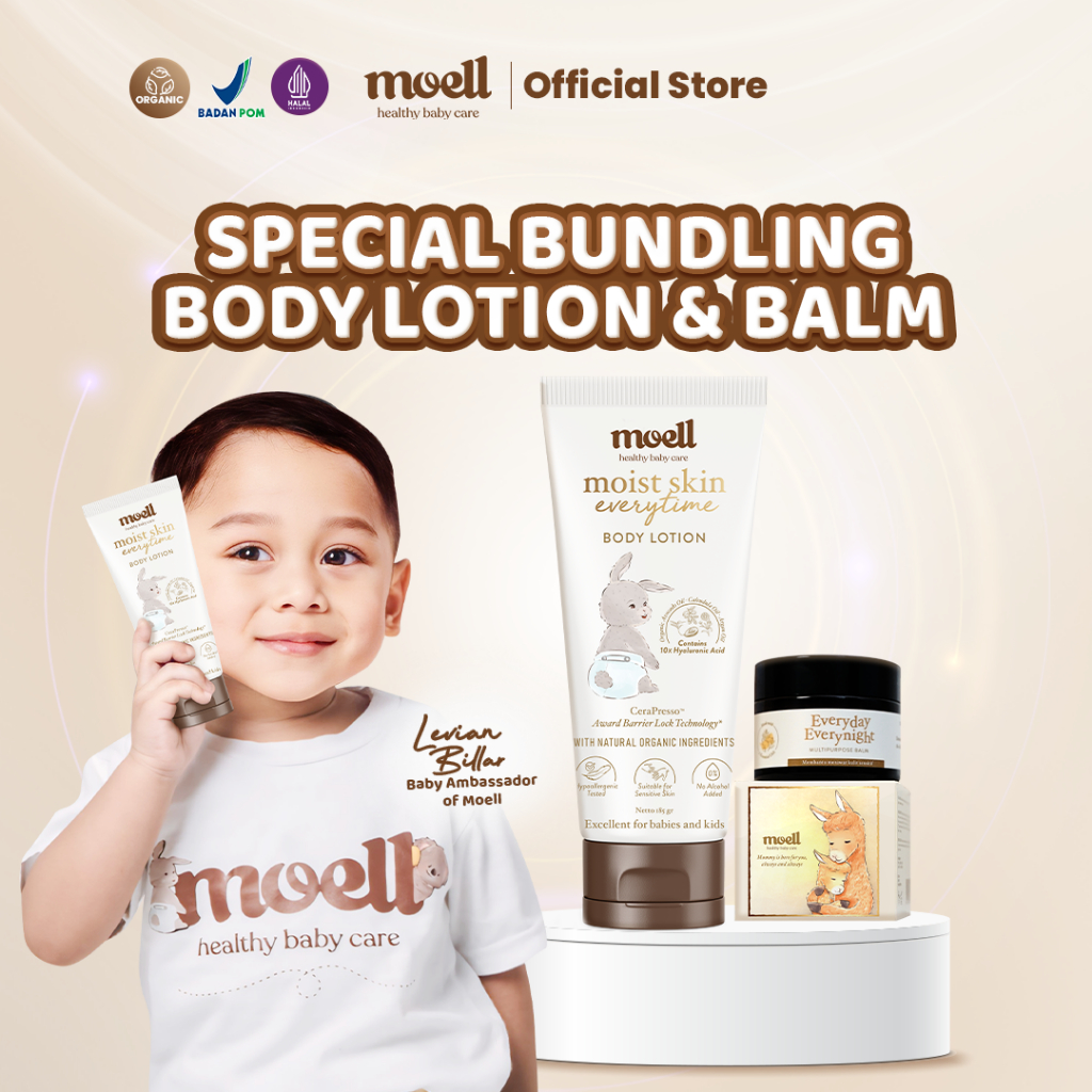 Jual Moell Special Bundling Body Lotion 185gr & Multipurpose Balm 30gr ...