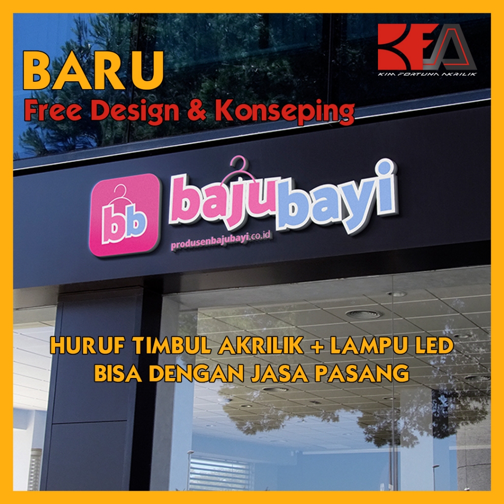 Jual Huruf Timbul Akrilik | Huruf Timbul Nyalah | Huruf Timbul Custom ...