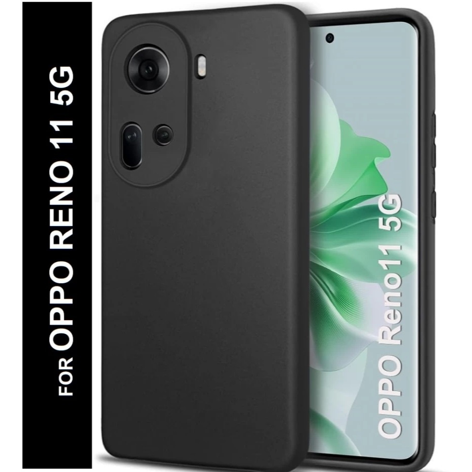 Jual Oppo Reno 11 5G Case Softcase PREMIUM BLACK MATTE CAMERA ...