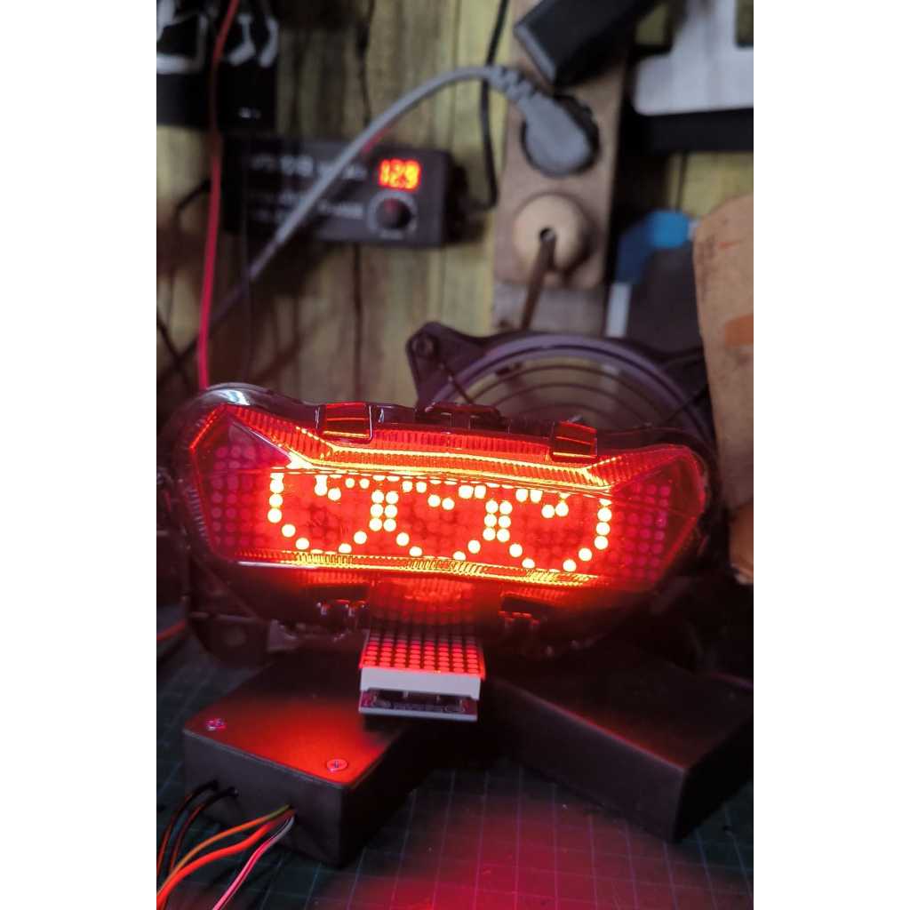 Jual SLY STOPLAMP RUNNING TEXT DOT MATRIX 20 MODE OTOMATIS AEROX OLD ...