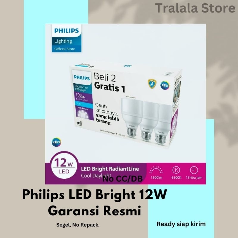 Jual Philips LED Bright RadiantLine 12W 12Watt 12 Watt Putih LedBright ...