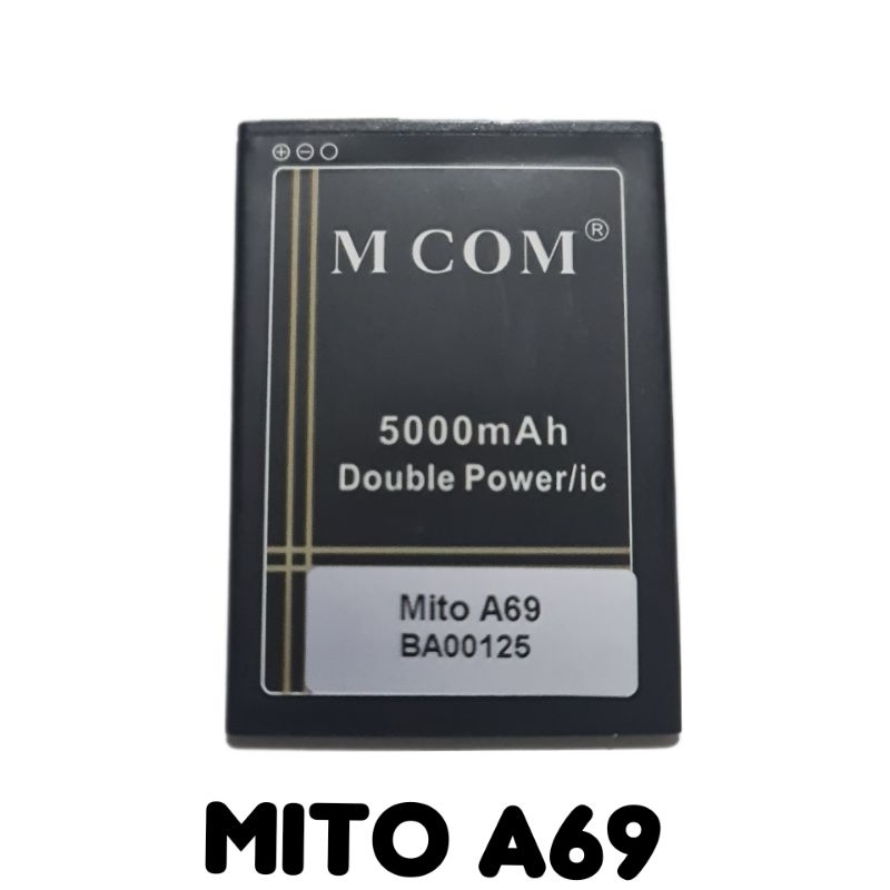 Jual BATU BATRE BATERAI MITO A69 MCOM DOUBLE POWER | Shopee Indonesia