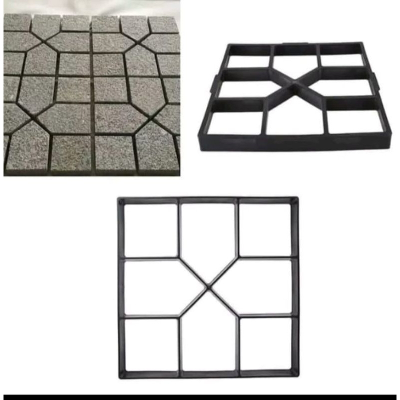 Jual Cetakan paving Block bahan besi strip 3mm,40cmx40cm | Shopee Indonesia