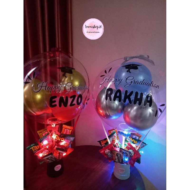 Jual FREE LAMPU LED!!! Buket Balon Pvc / Balon Bloom box / Buket balon ...