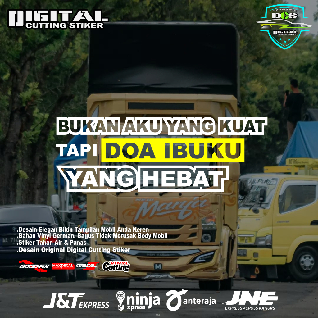 Jual Stiker kata kata bukan aku yang kuat tapi doa ibuku yang hebat ...