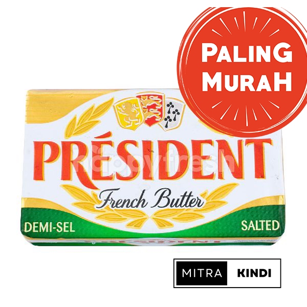 Jual PRESIDENT BUTTER SALTED 200GR | Shopee Indonesia