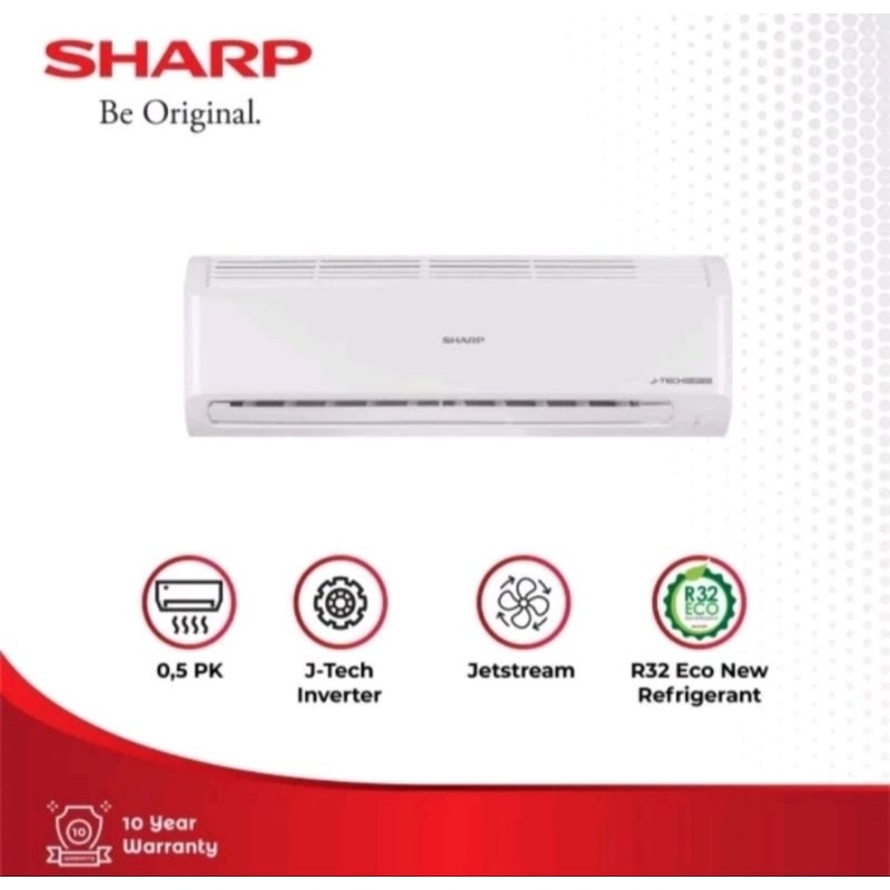 Jual AC SHARP 1/2PK INVERTER AH-X6BEY J-TECH INVERTER SHARP | Shopee Indonesia