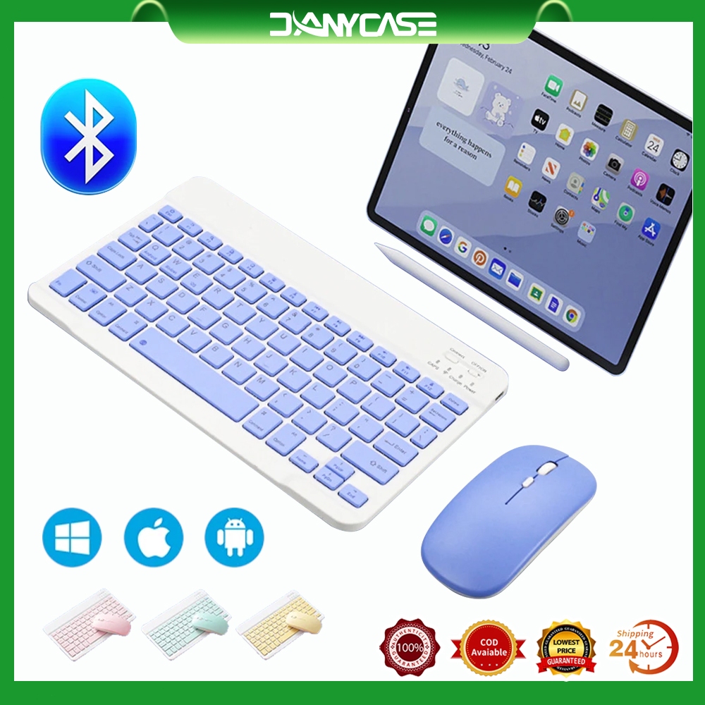 Jual DANYCASE Wireless Bluetooth Keyboard Mouse Tablet Keyboard for ...