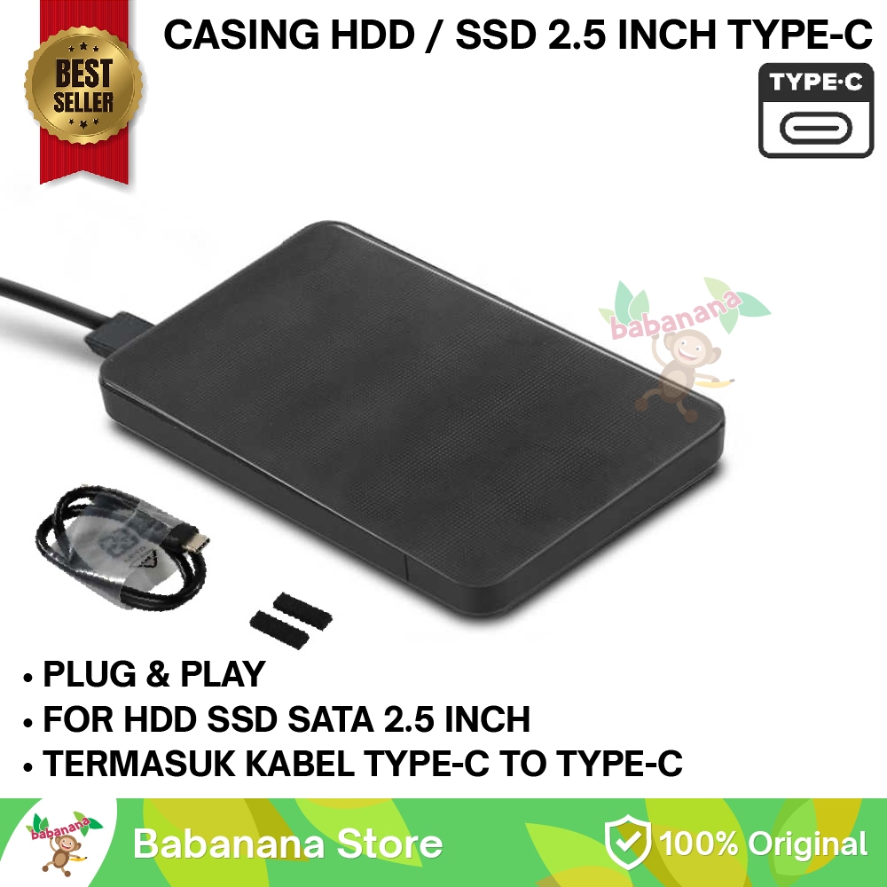 Jual ENCLOSURE CASING HDD SSD 2.5 INCH TO USB TYPE-C 3.1 CONVERTER ...