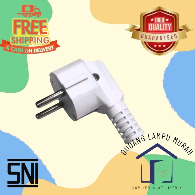 Jual Steker Arde L Visero VS-104L 16A 250V Colokan Listrik Bulat L SNI ...