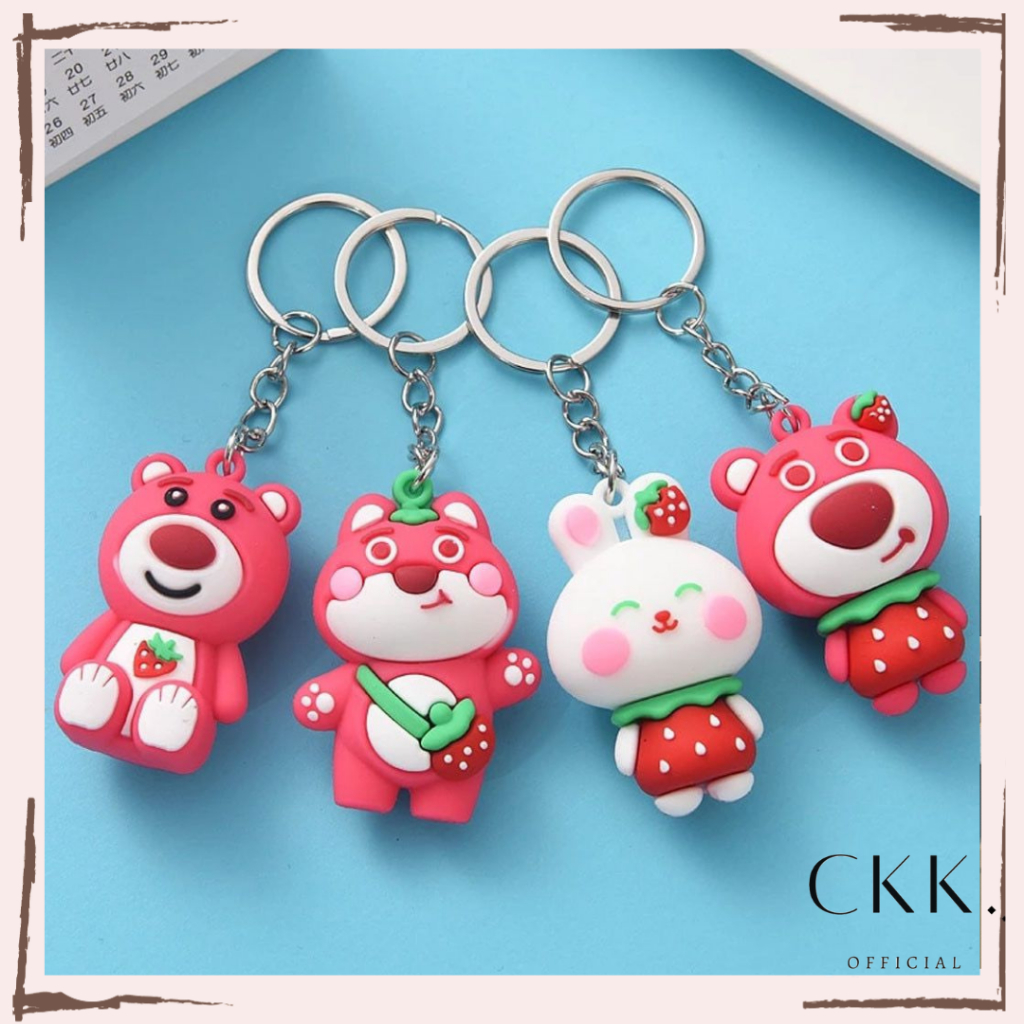 Jual CKK Gantungan Kunci Karakter Beruang Pink Lotso/Keychain Silikon Lucu Kekinian | Shopee ...