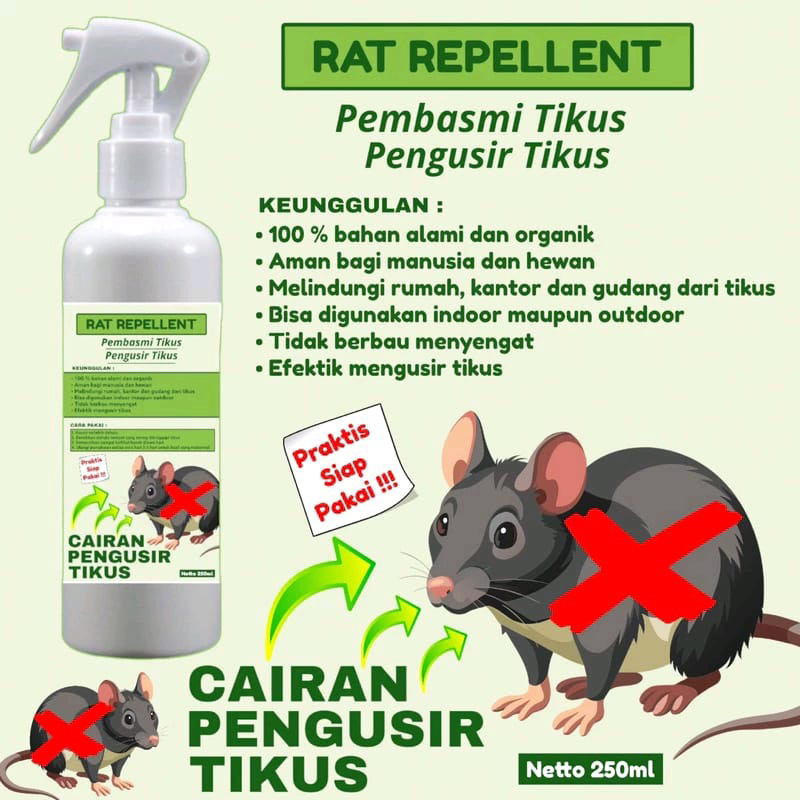 Jual Rat repellent cairan pembasti tikus cairan pengusir tikus racun ...