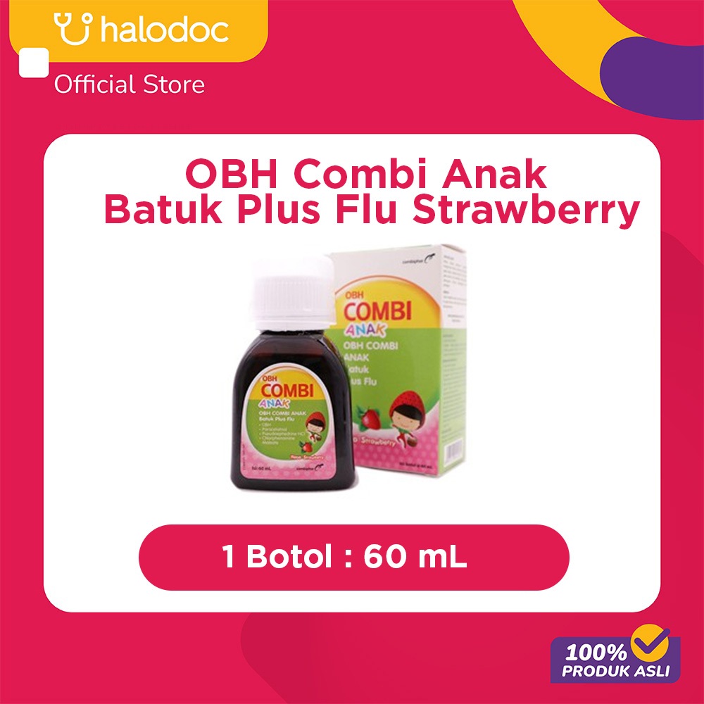 Jual OBH Combi Anak Batuk Plus Flu Strawberry 60 ml | Shopee Indonesia