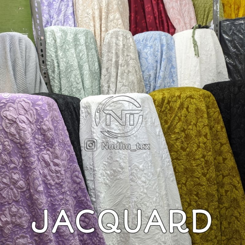 Jual KAIN BAHAN JACQUARD EMBOS/KAIN EMBOS SUNFLOWER | Shopee Indonesia
