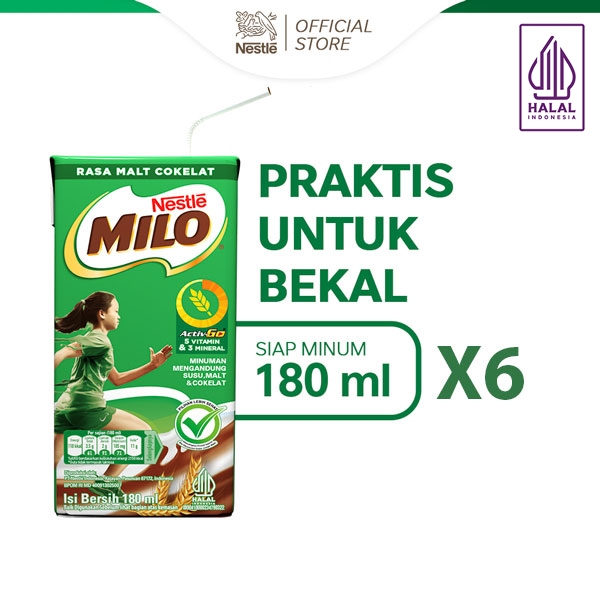 Jual MILO ACTIV-GO UHT Susu Coklat 180 ml x 6 pcs | Shopee Indonesia