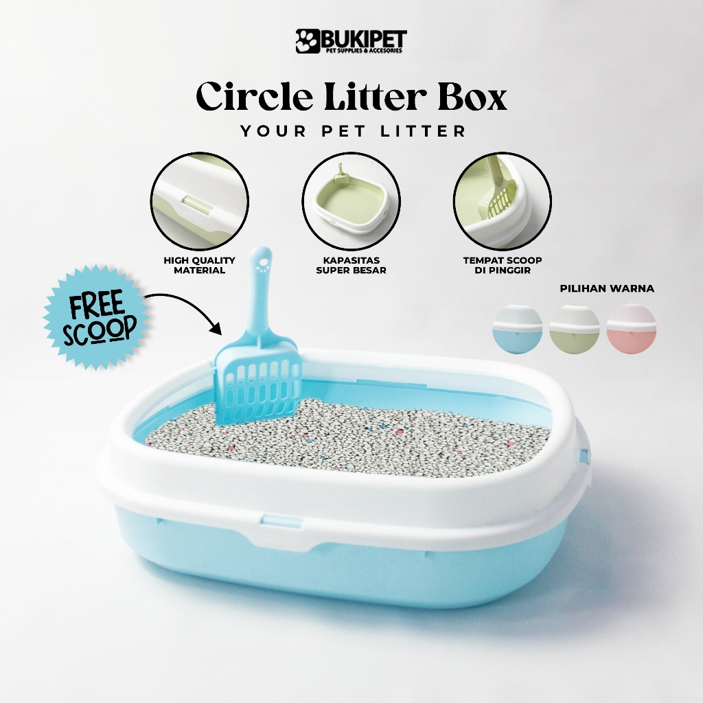 Jual Litter Box Kucing Jumbo Bak Pasir Tempat Pup - Circle Litter Box ...