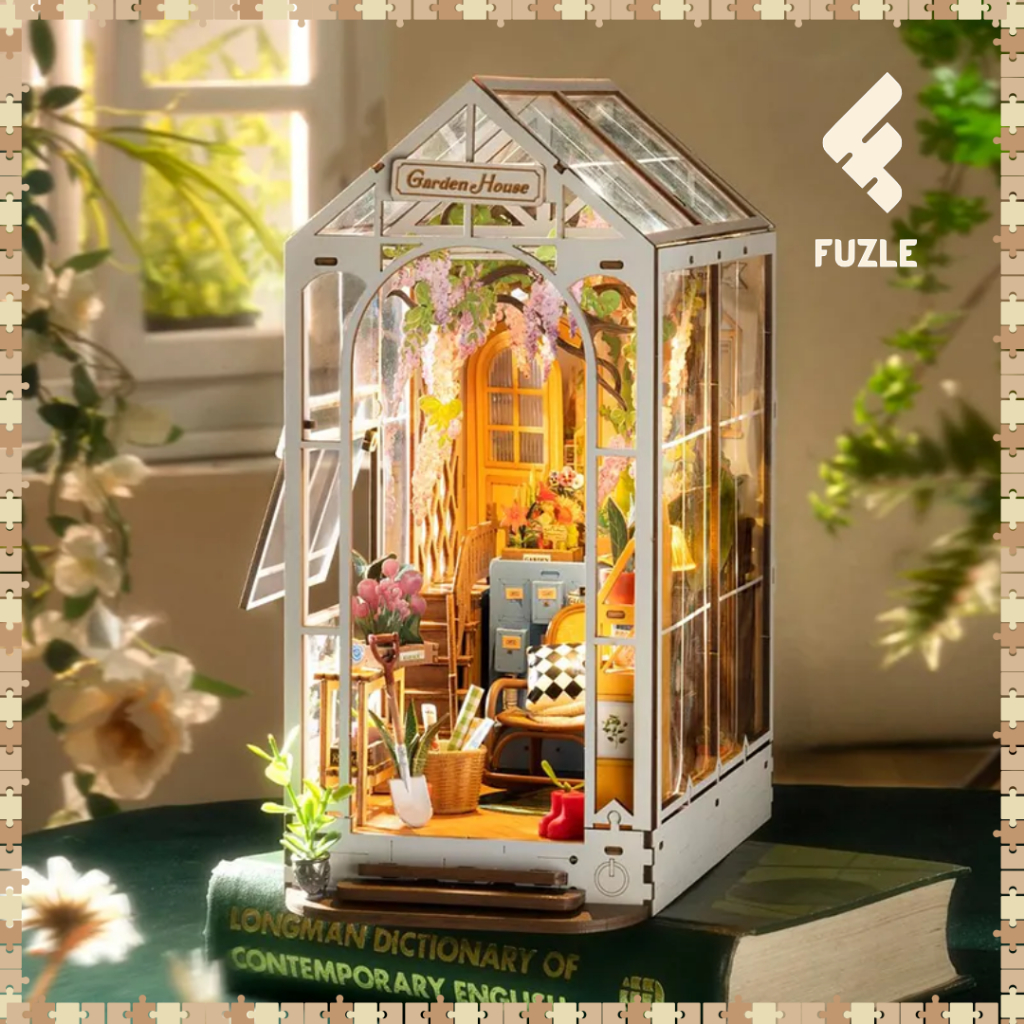 Jual Robotime Rolife mainan rakitan DIY TGB06 Garden House Bookends 3D ...