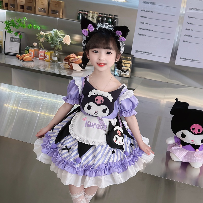 Jual KOSTUM KUROMI ANAK PEREMPUAN PAKAIAN COSPLAY KARAKTER SANRIO DRESS ...