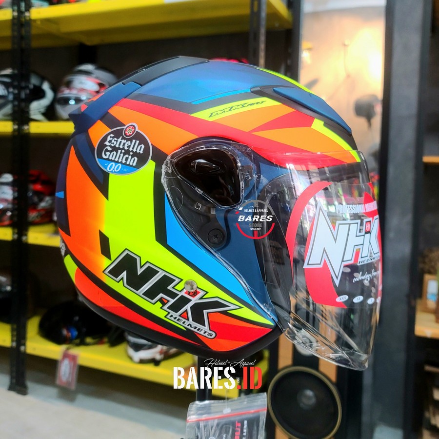 Jual NHK R6 Ryusei Dark Blue Doff Half Face Single Visor | Shopee Indonesia