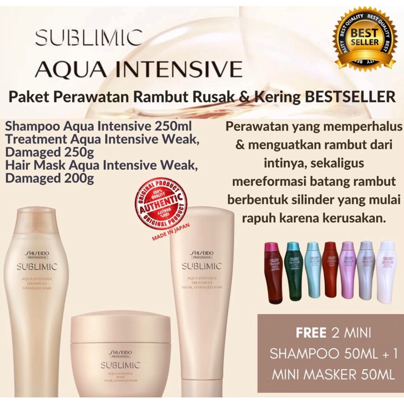 Jual Paket Perawatan Rambut Kering Rusak Shiseido Sublimic Aqua ...