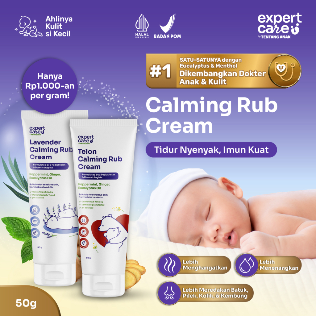 Jual Expert Care Baby Calming Rub Cream 50g | Eucalyptus & Menthol ...