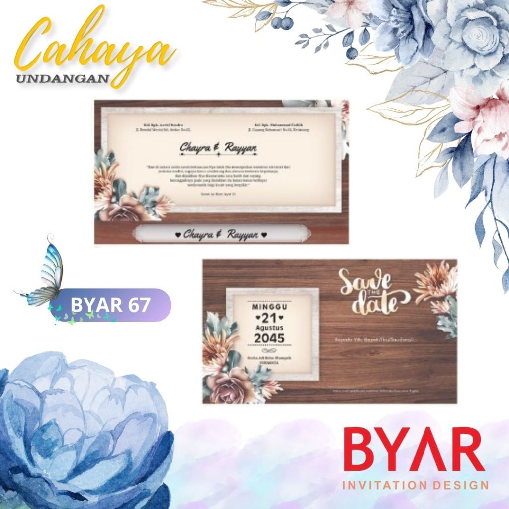 Jual Blangko Undangan Kertas Undangan Pernikahan Byar 67 Harga Termurah ...