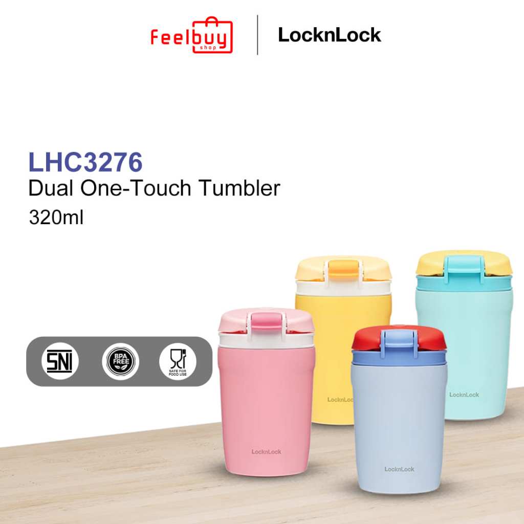 Jual Locknlock FreeSip Dual One Touch Tumbler 320ML Insulated Stainless ...
