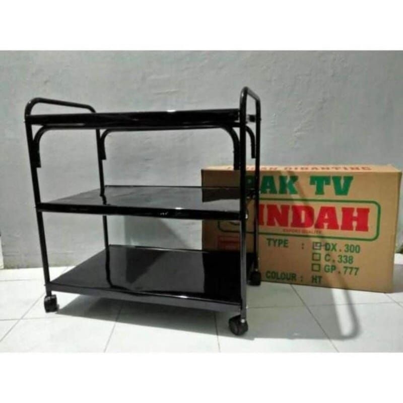 Jual Rak TV Besi DX 300 ada Roda / Rak TV 3 Susun / Rak TV Indah / Rak ...