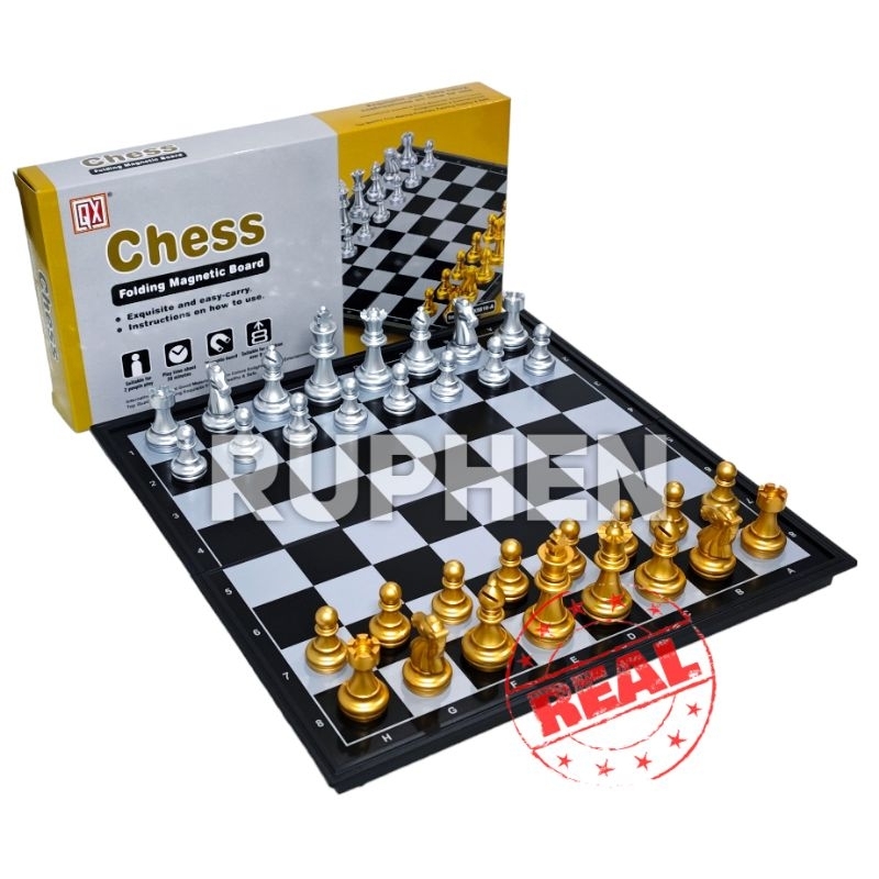 Jual Catur Magnet XL Bidak Emas Perak Magnetic Chess Shiny Gold Silver ...