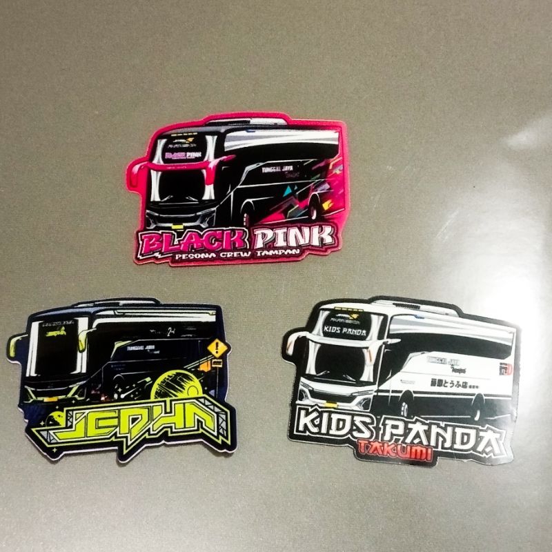 Jual Stiker bus basuri tunggal jaya jb5 kids panda black pink jedha ...