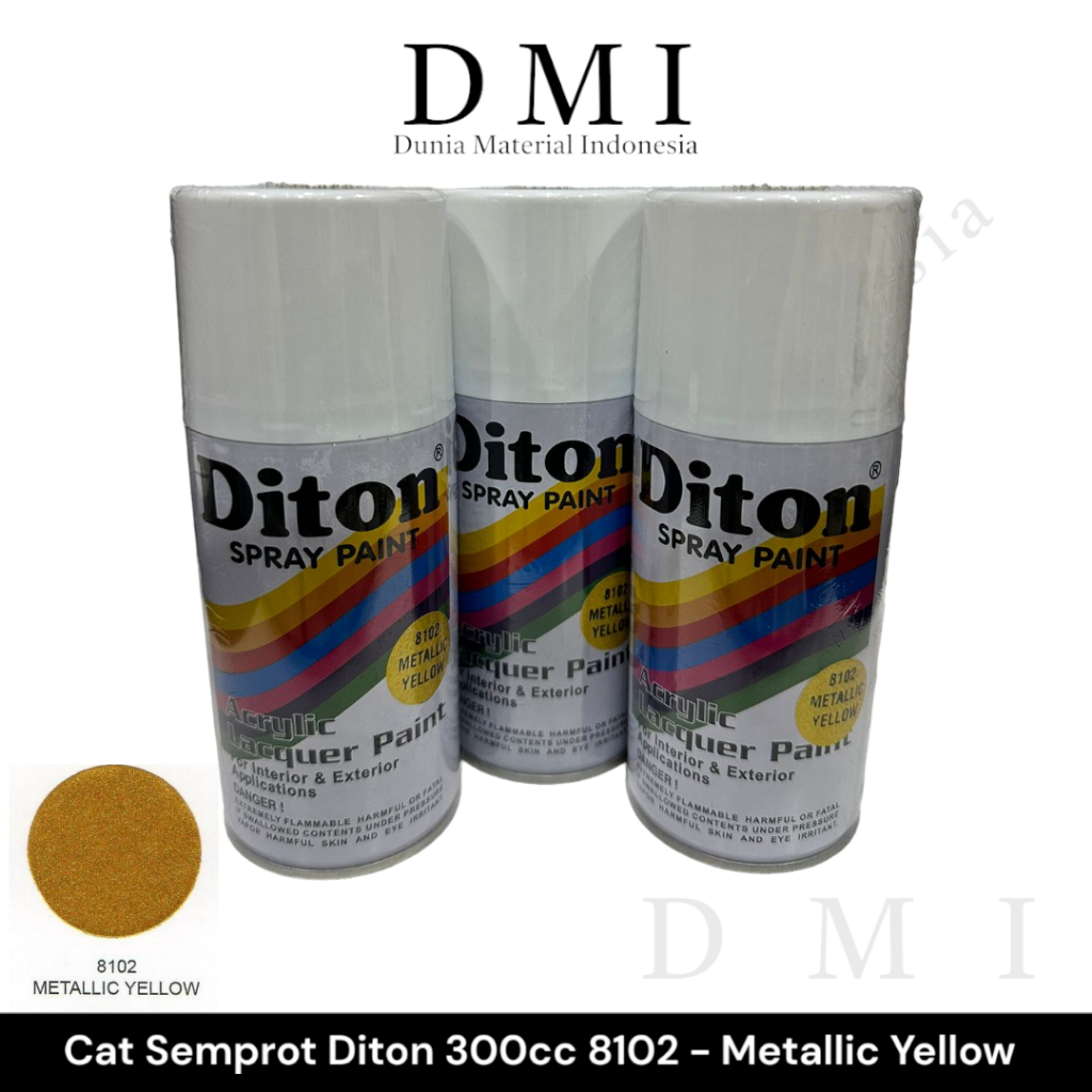 Jual Pilox DITON 300cc | 8102 Metallic Yellow 300ml | Pilok Cat Semprot ...