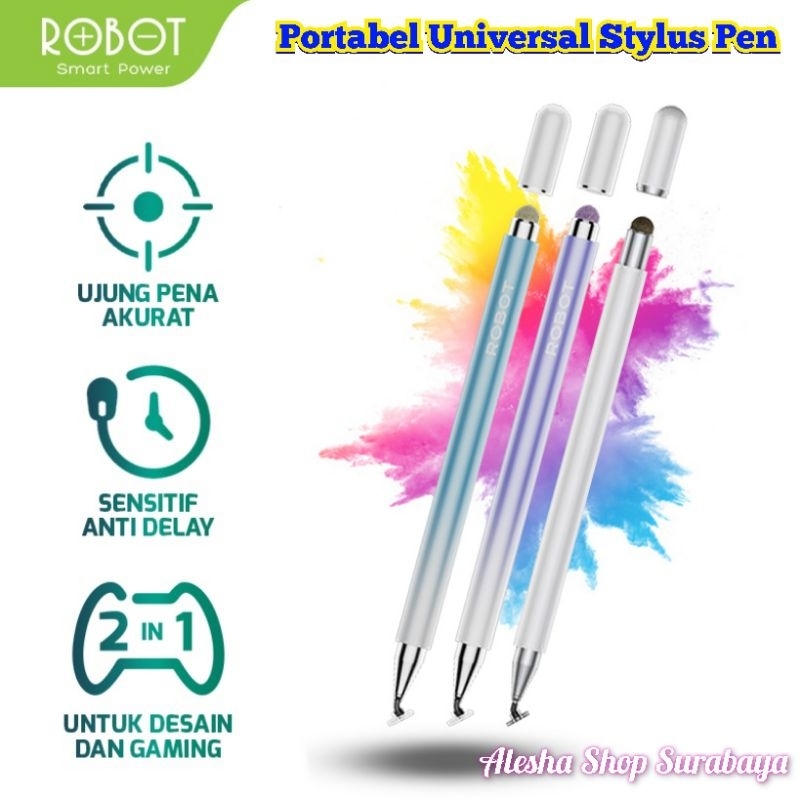 Jual [GARANSI] ROBOT RSP01 Universal 2 in 1 Capacitive Stylus Pen ...