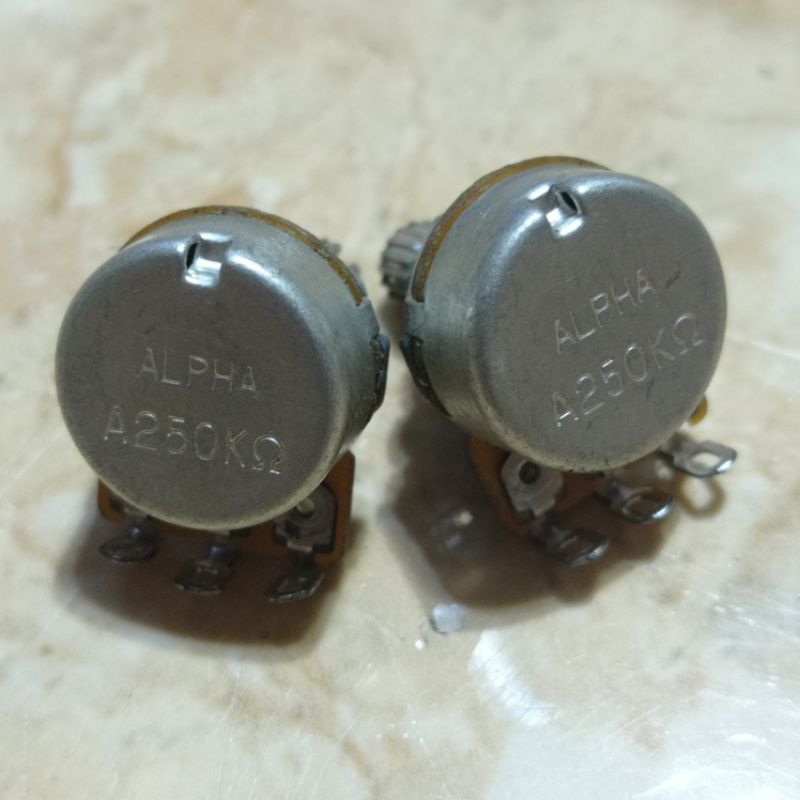 Jual Potensio Gitar 250K Alpha Original Drat Pendek untuk Stratocaster dan Telecaster Huian 250 ...