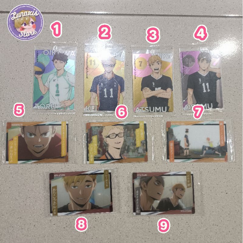 Jual [ORIGINAL] Haikyuu Wafer Pack Card Oikawa Atsumu Otsumu Tsukishima ...