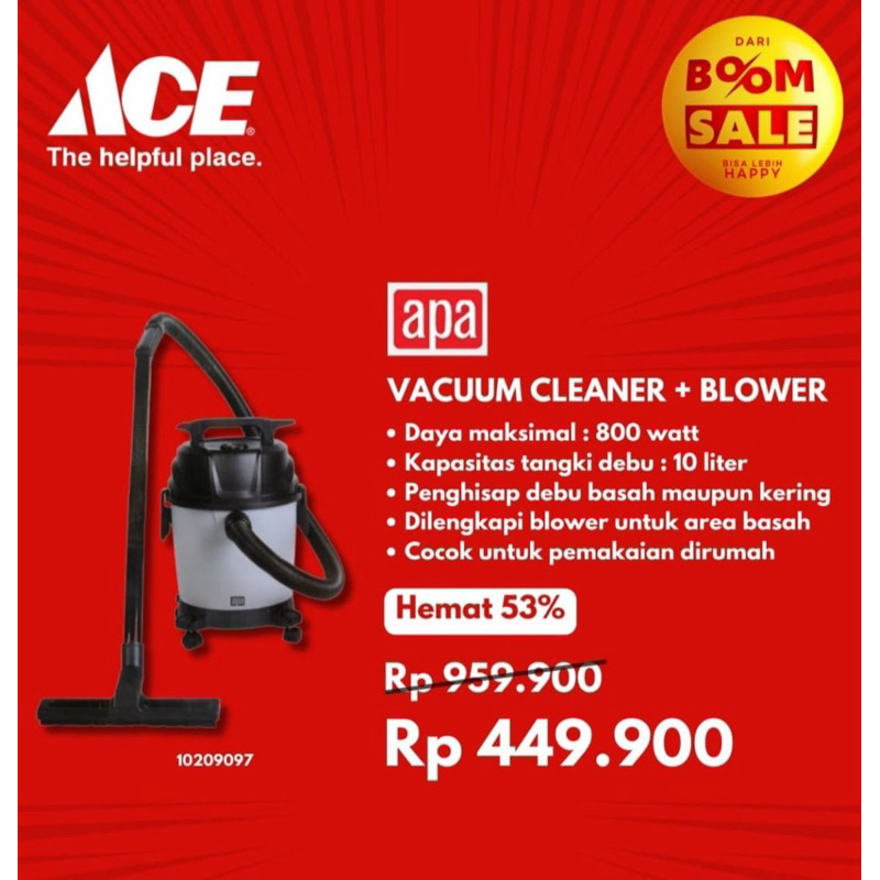 Jual KRISBOW APA Vacuum Cleaner Wet & Dry with Blower | Shopee Indonesia
