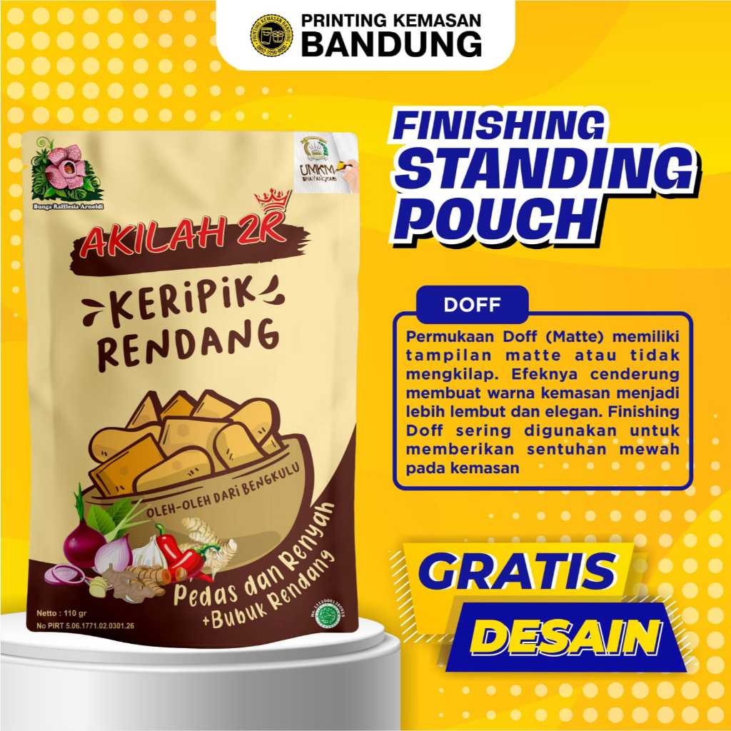 Jual STANDING POUCH CUSTOM CETAK KEMASAN MAKANAN RINGAN SNACK CEMILAN ...
