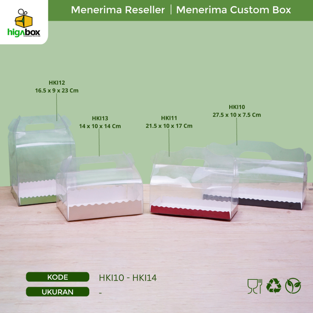 Jual Box Mika transparan / Box kue / Kotak kue transparan / Box Mika ...