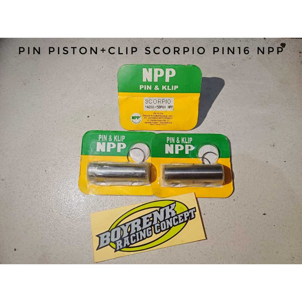 Jual PIN & CLIP PEN PISTON SCORPIO PIN 16 NPP - BOYRENK RACING CONCEPT ...