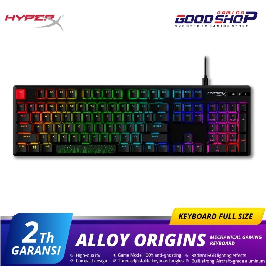 Jual HyperX Alloy Origins Full Size - Gaming Keyboard | Shopee Indonesia