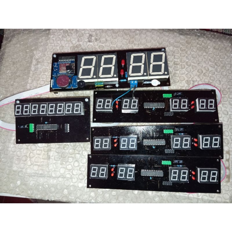 Jual Kit Modul Jam Digital Waktu Sholat tampilan Seven Segment setting ...