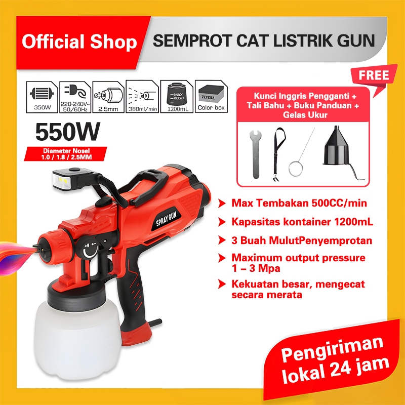 Jual Electric Spray Gun Cordless LED 550W semprot cat listrik gun cat ...