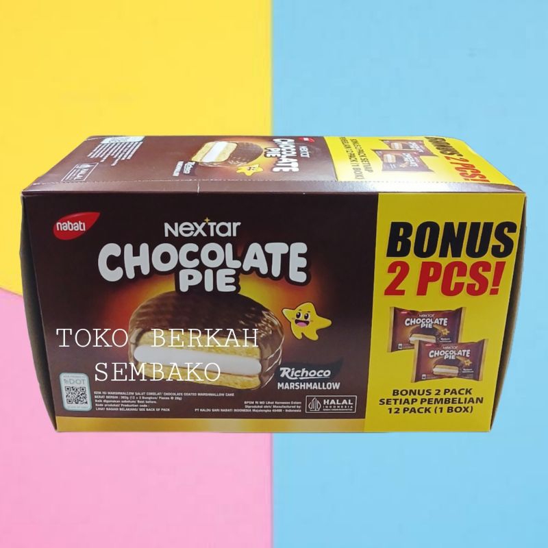 Jual NEXTAR Chocolate Pie Richoco Marshmallow -1 BOX | Shopee Indonesia