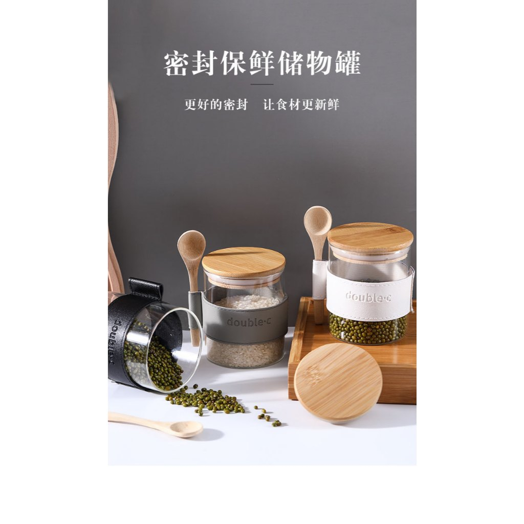 Jual Toples Kaca dengan tutup dan sendok bamboo 500ml / Borosilicate ...