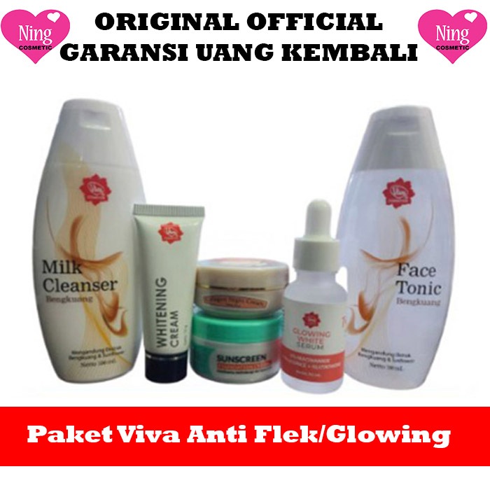 Jual Paket VIVA skincare lengkap untuk Flek hitam/Mencerahkan/Glowing/Jerawat/Anti kerutan ...