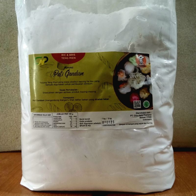 Jual TEPUNG TENG MIEN / TEPUNG PATI GANDUM REPACK 250/500/1KG | Shopee ...