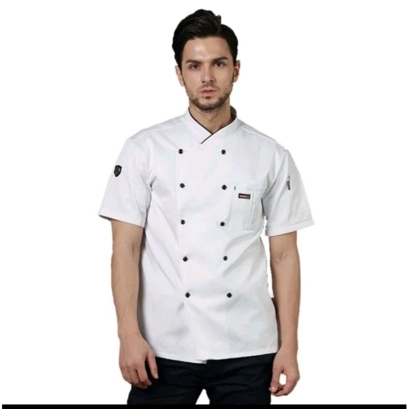 Jual Baju chef baju kemeja koki cafe resto uniform premium | Shopee ...