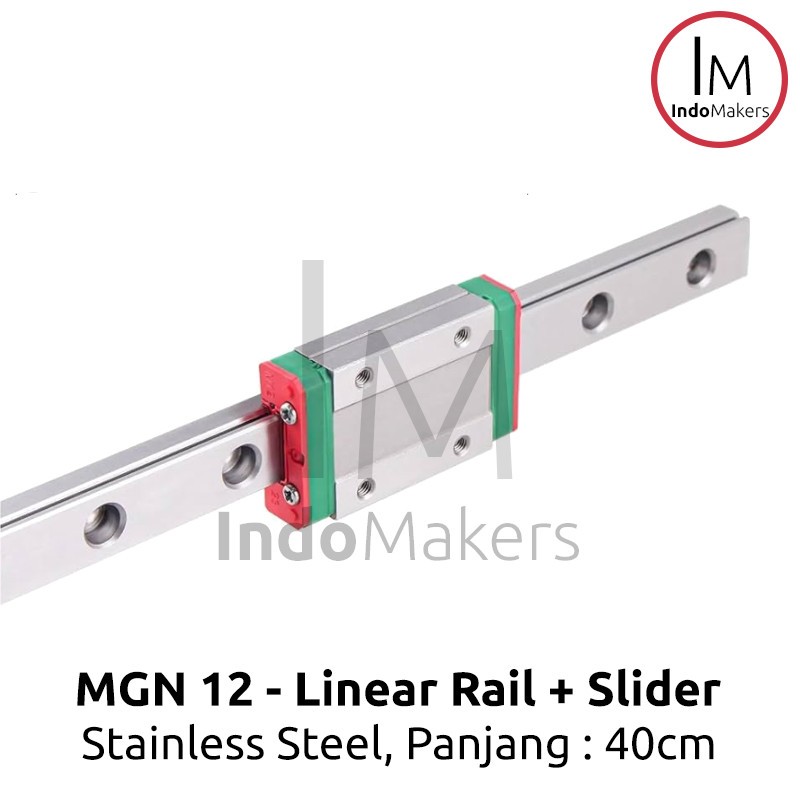 Jual Paket MGN12 Linear Guide Rail 40cm dan Linear Slide Bearing MGN12C ...