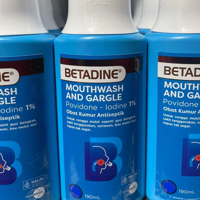 Jual BETADINE Mouthwash & Gargle - Obat Kumur Antiseptik 190ml | Shopee Indonesia
